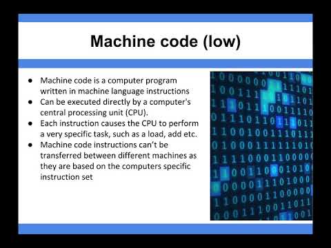 Computer Architecture - Machine Code
