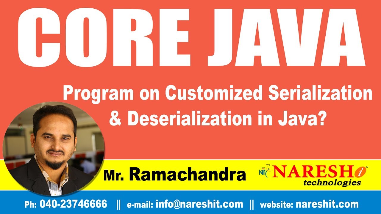Core Java Tutorial | Program on Customized Serialization and Deserialization in Java ?