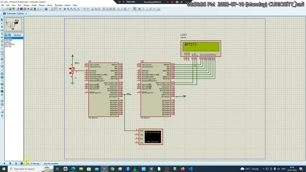 USART | RS232 | PIC16F877A | FT232RL