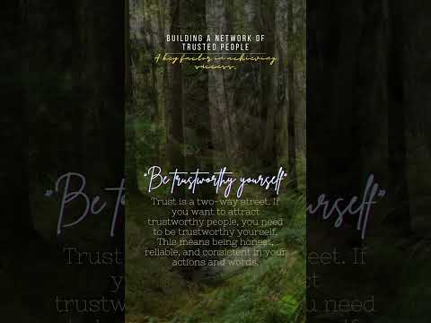 Be trustworthy yourself #shorts