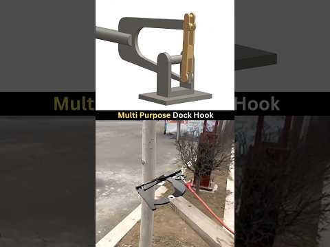 Multi Purpose Dock Hook - Mooring Hook 🪝 #cad #3ddesign #engineering #mechanical #sea #hook #boat
