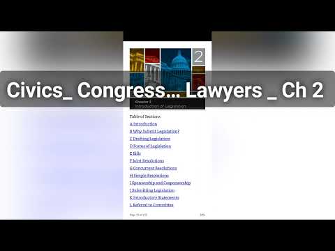 02 Civics: Congress for Lawyers - Chapter 2 Introducing Legislation