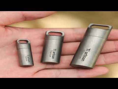Tiartisan Titanium Mini EDC Tools Portable Sealed Medicine Bottle Home Outdoor Pill Box Wa