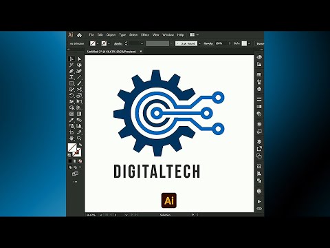 Digital Tech Logo Design | Adobe Illustrator Tutorial