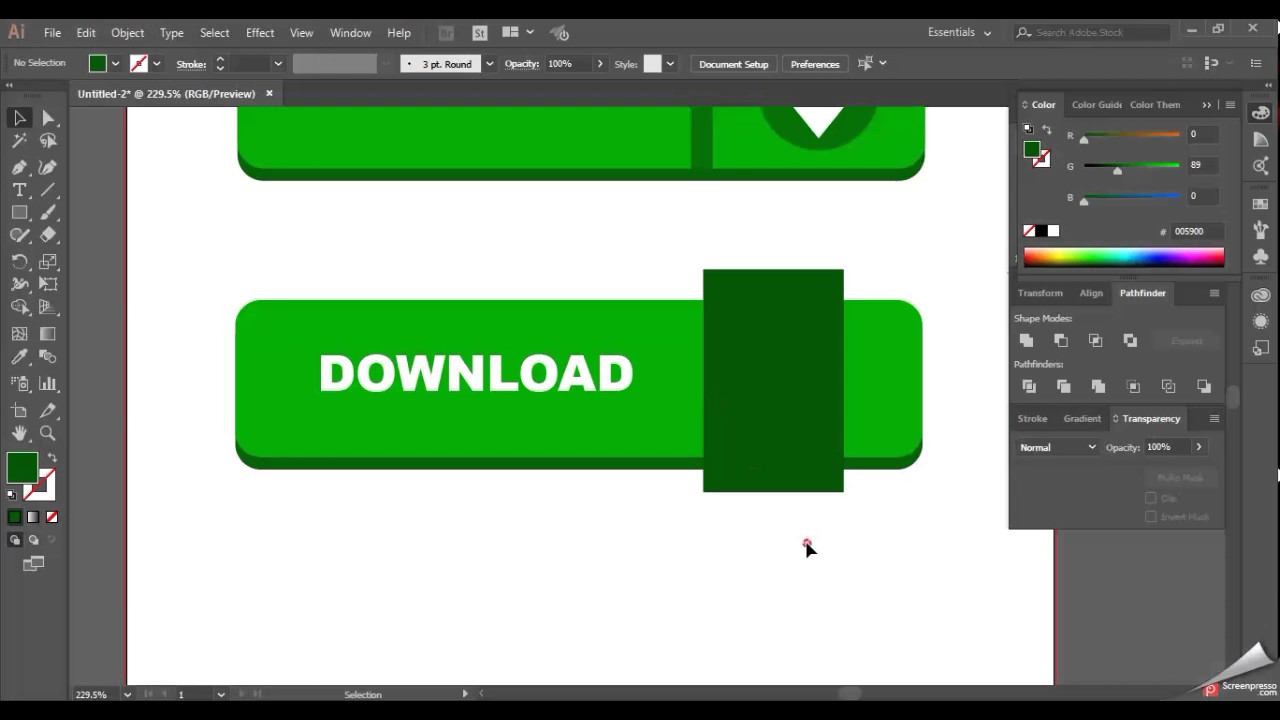 Learn How to Create a Vector Download Button in Adobe Illustrator