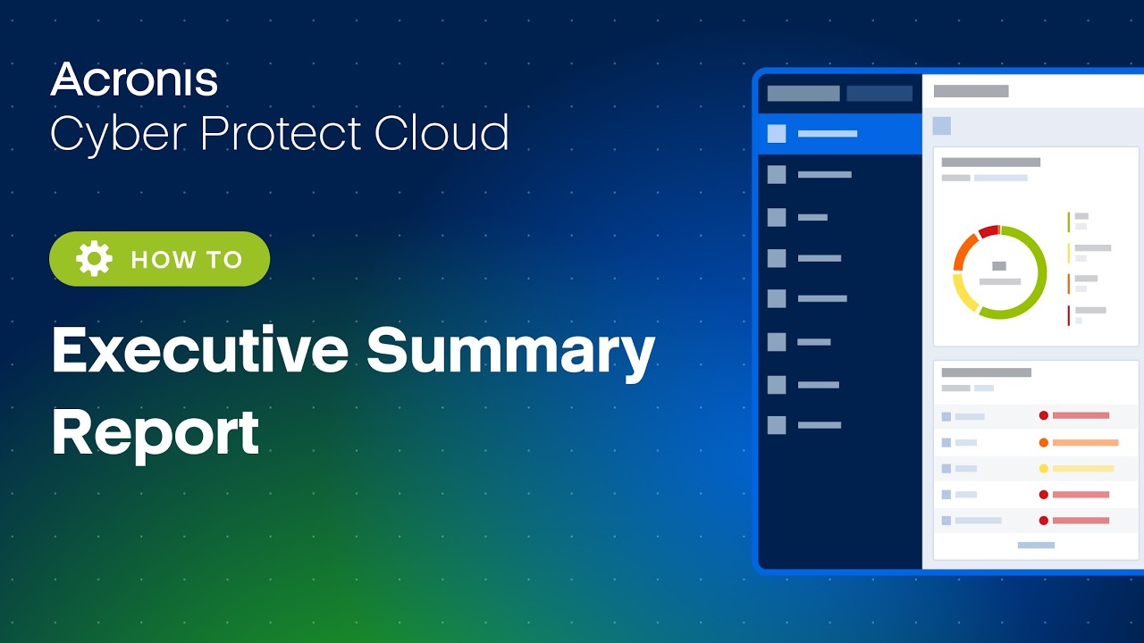 Executive Summary Report | Acronis Cyber Protect Cloud Demos Series