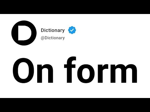 On form Meaning In English