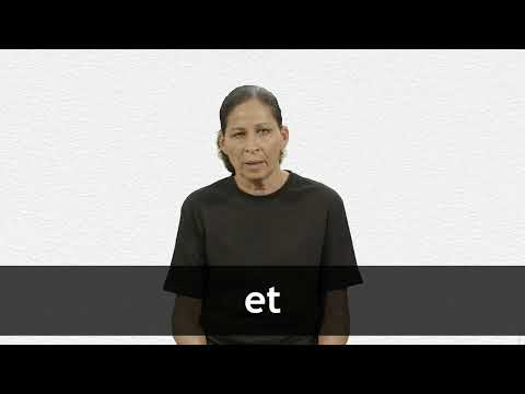 How to pronounce ET in French