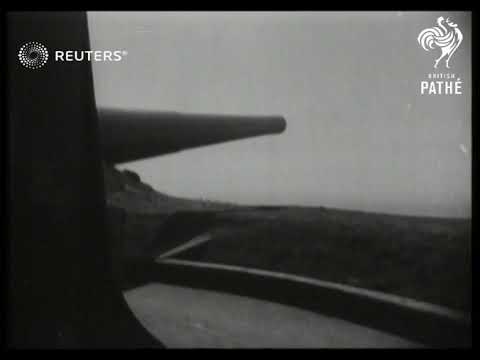 U.S.A.: 16" San Francisco Harbour Defence Guns Firing. (1941)
