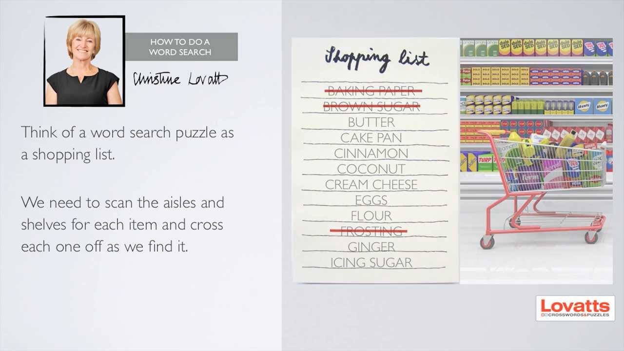 How To Do a Word Search