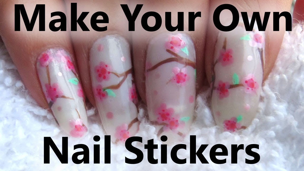 DIY Cherry Blossom Nail Art Sticker Tutorial