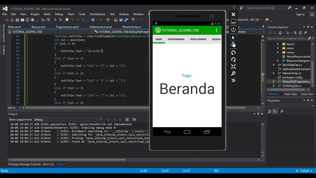 10 Create Slide Tab Menu in Android