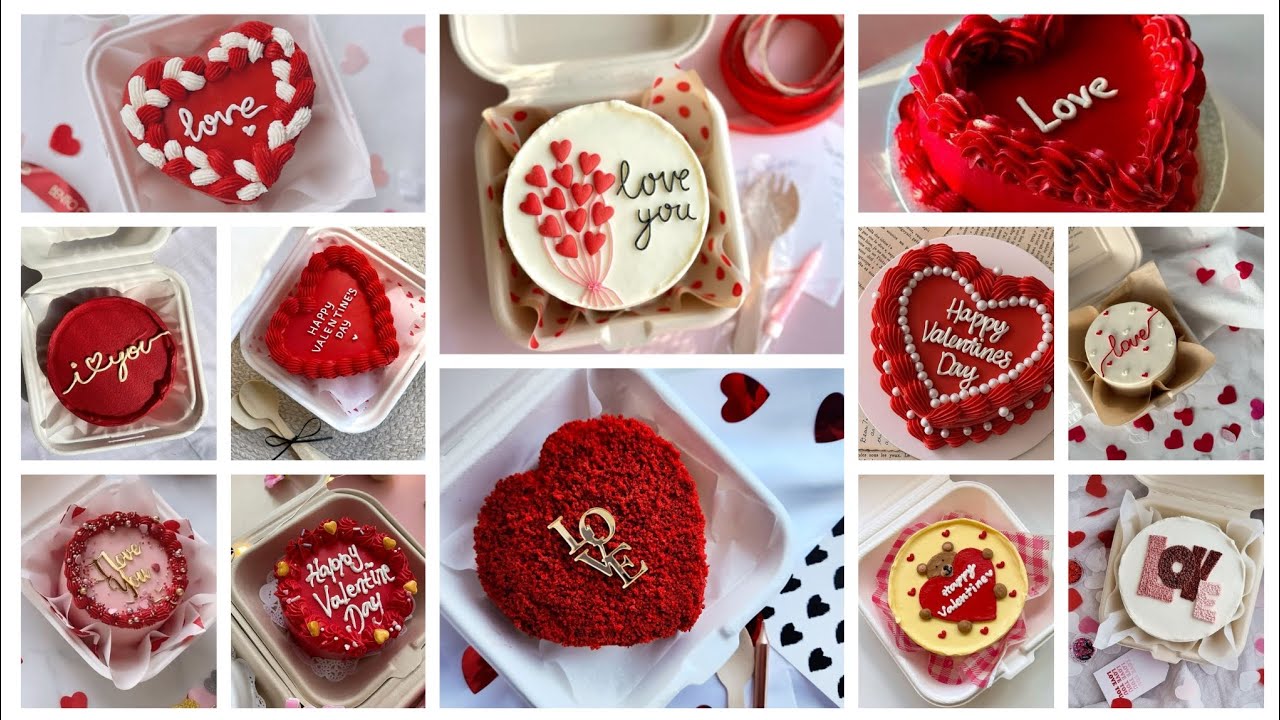 Valentine's Bento Cake Design Ideas/Cute Mini Bento Cakes/Mini valentine's Cake/Cake Designs Ideas