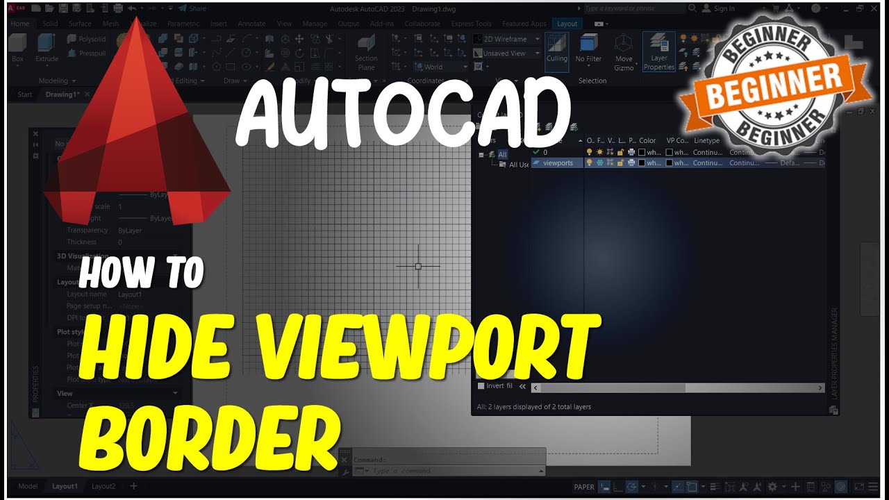 How Do I Turn On The Viewport Border In Autocad CrossPointe