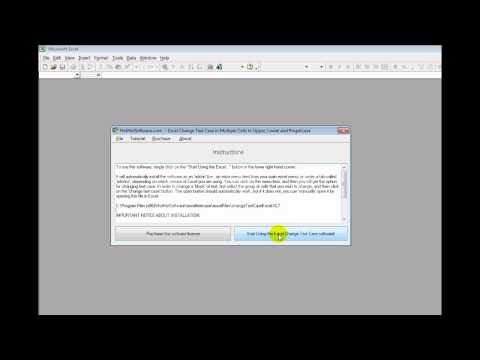 How to Excel change case in multiple cells to uppercase, lowercase or proper case
