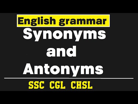 Synonyms and Antonyms| English grammar | NAVYA LEARNING