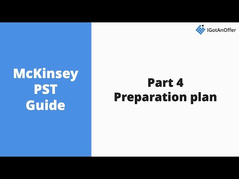 McKinsey PST - Preparation plan