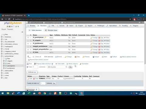 Bagian 01 Membuat Database Perpustakaan MySQL melalui PHPMyAdmin