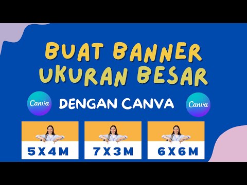 Belajar Canva l Cara membuat banner ukuran besar di canva