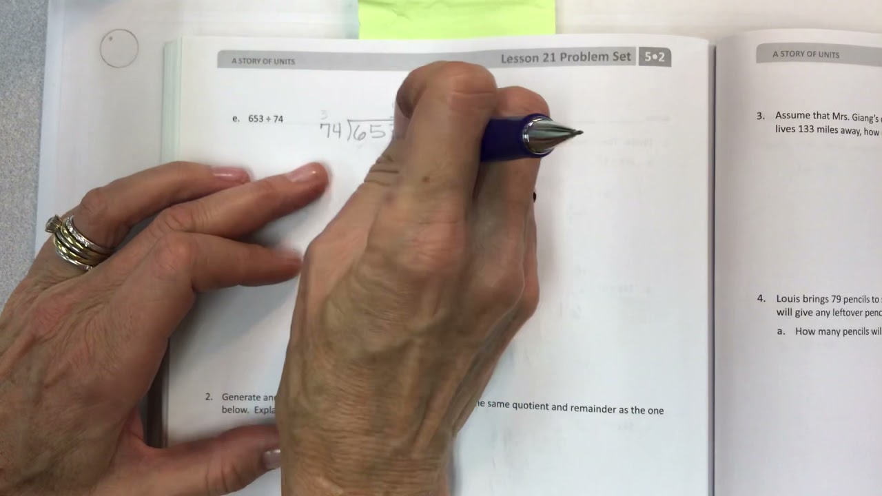 Eureka math grade 5 module 2 lesson 21 problem set