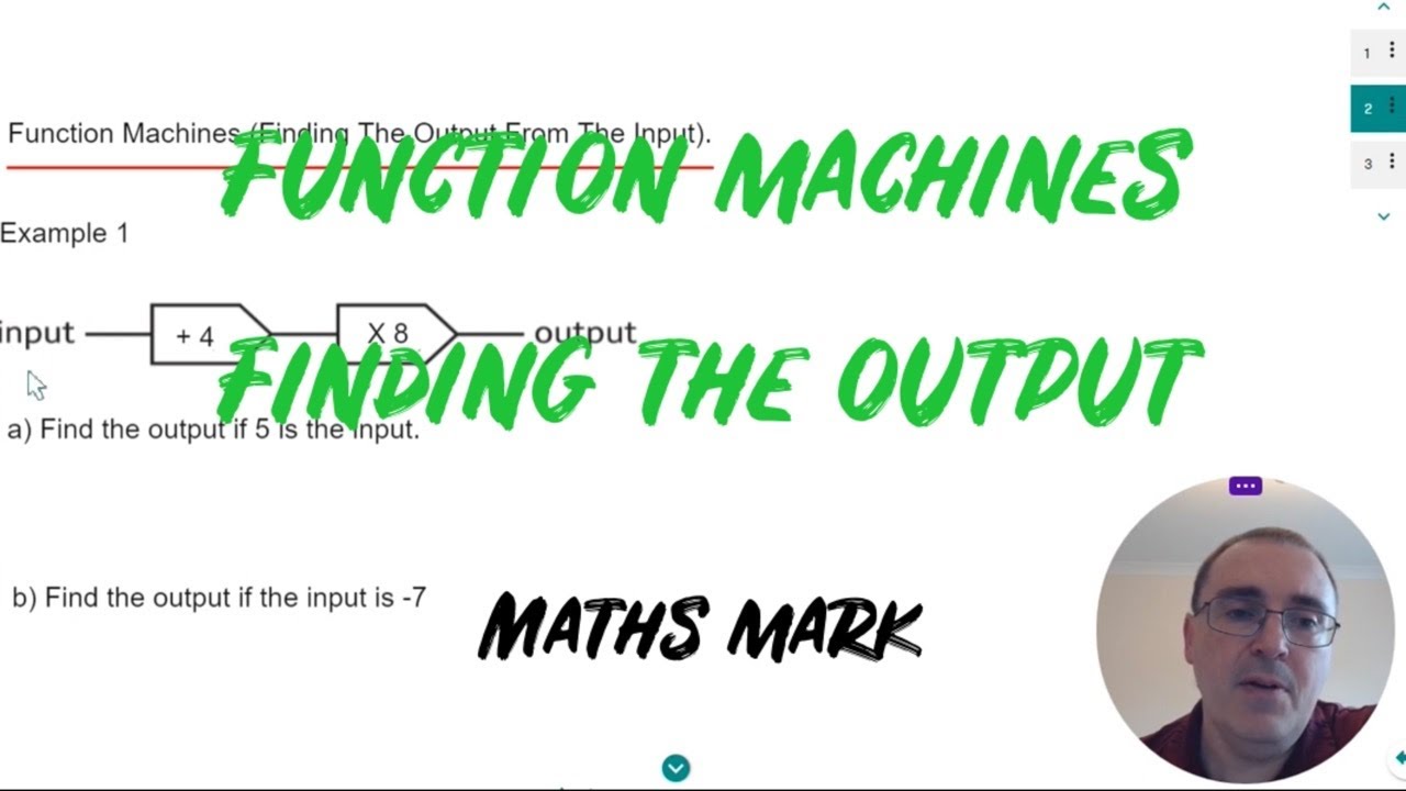 How To Find The Output Of A Function Machine When The Input Is Given (2 & 3 Operation Examples)
