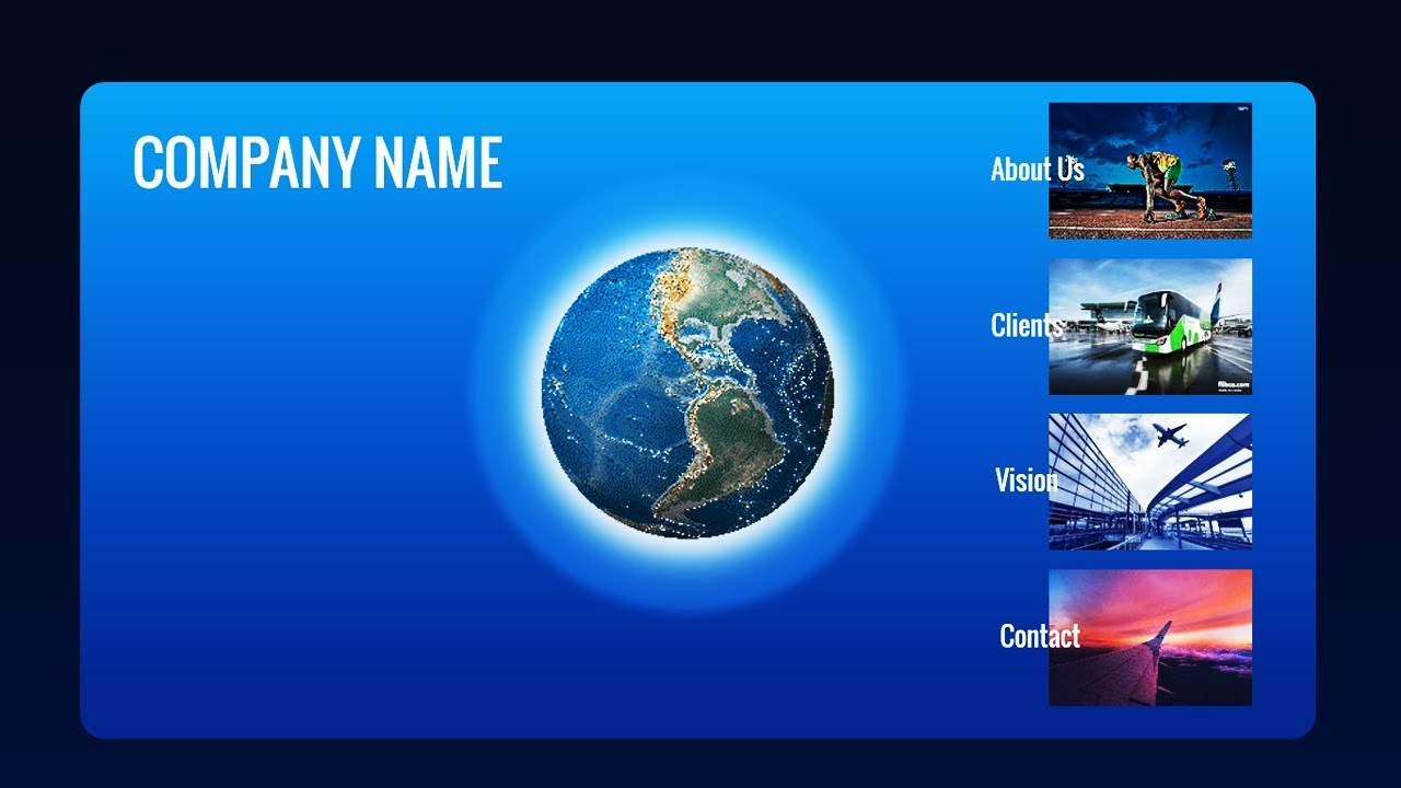 PowerPoint Motion Graphics template/Website design slide