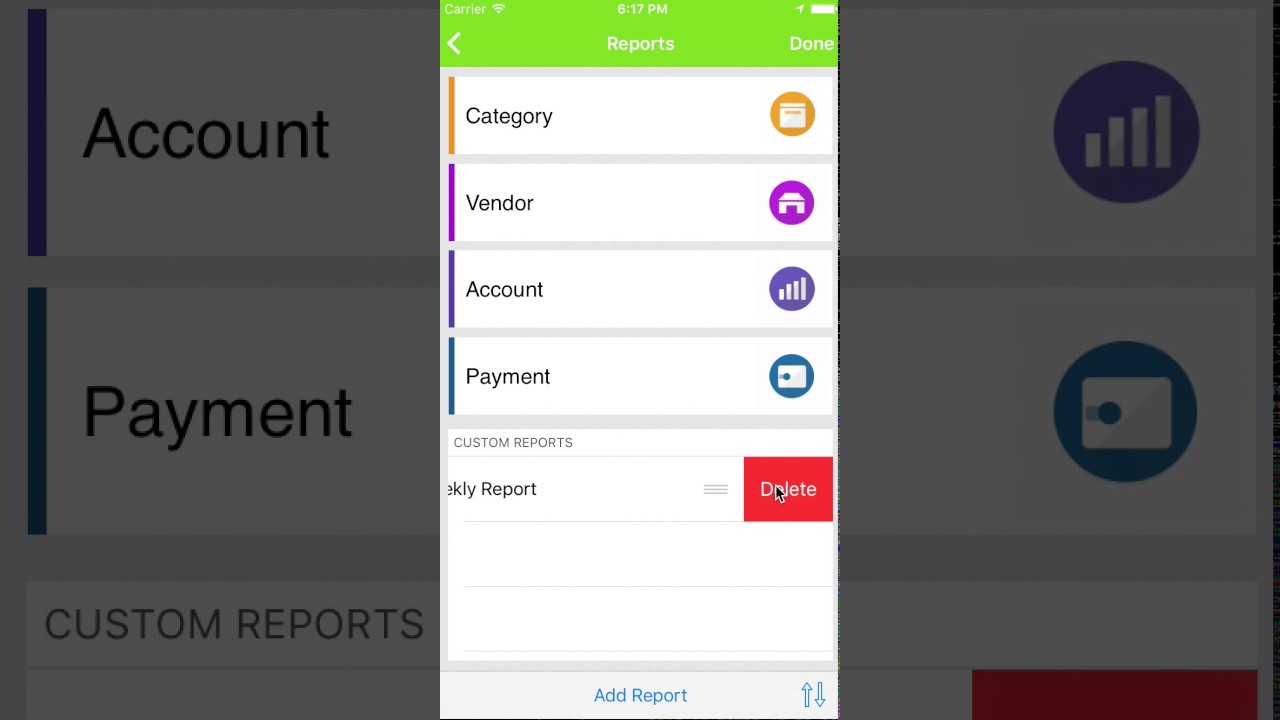 Delete Custom Report