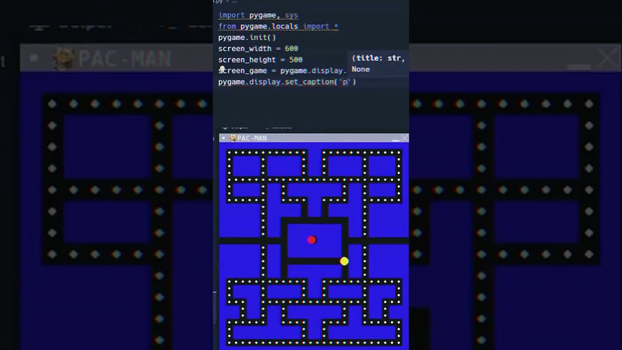 Python Pac-Man #coding #aibellvega #python #pygame #pythontutorial #pythonforbeginners #ai #python3