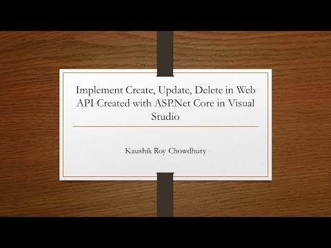 Learn Mastering CRUD app on ASP Net Core Web API using Visual Studio and call the Web API By ...