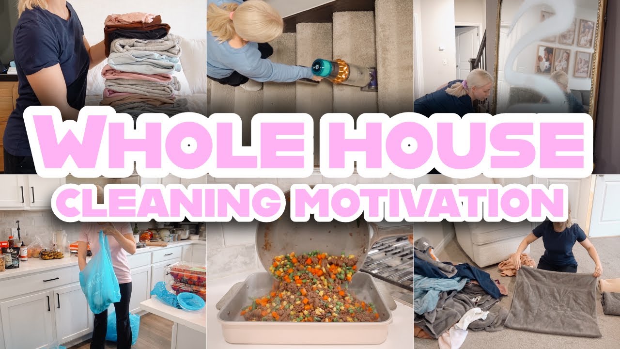 WHOLE HOUSE Clean With Me 🧺 | Stay at Home Mom CLEANING MOTIVATION