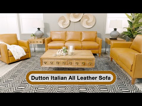 Dutton Italian All Leather Sofa | AFW