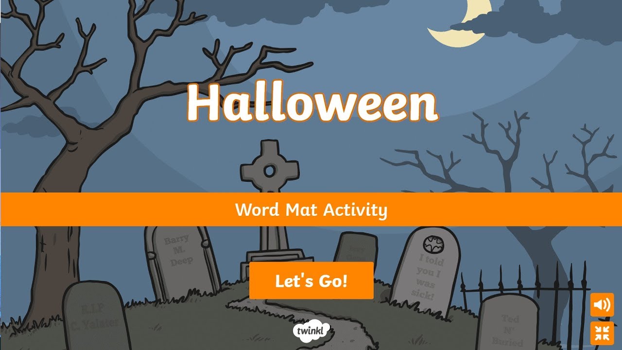 Twinkl Go! - Halloween Interactive Word Mat Activity Clip