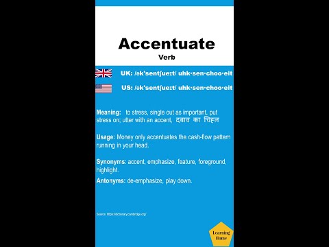 Accentuate meaning pronunciation and synonyms #Shorts
