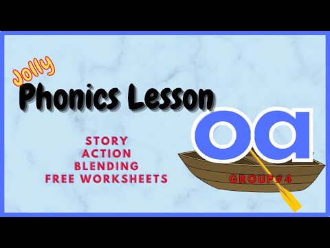 Phonics Lesson Long Vowel "oa"// Story// Action// Blending// Free Worksheets