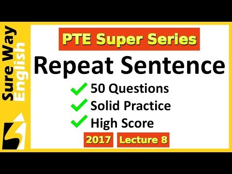 [BIG PRACTICE VIDEO] PTE Repeat Sentence 50 Practice Questions Answers