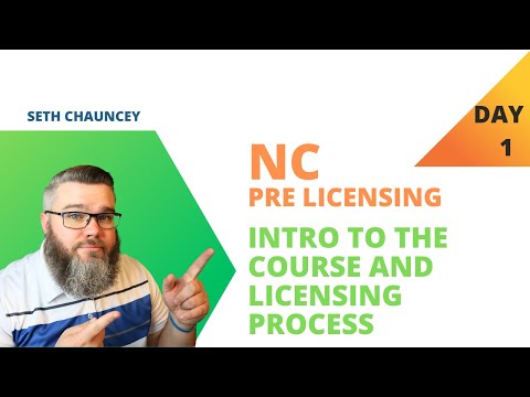 Intro to a NC Pre Licensing Course Day 1