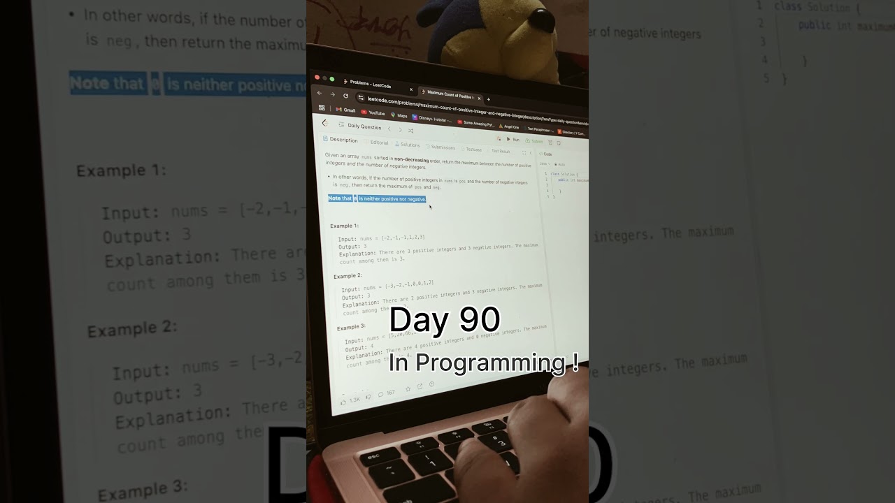 Day 90: Solving LeetCode Problem #2529   #java   #problemsolving #leetcode #coding #100daysofcode
