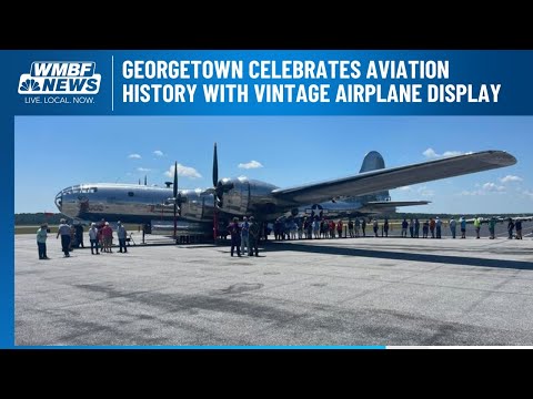 Georgetown celebrates aviation history with vintage airplane display