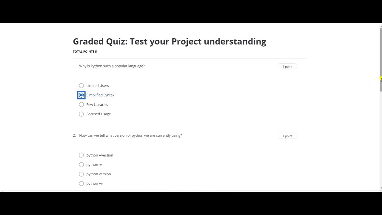 Coursera || Introduction to Python Project Network || Week 1 Quiz Solution || Week 1 Answer