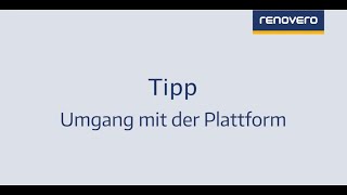 Für Handwerker: So bedienen Sie die renovero Plattform