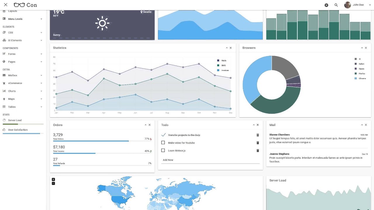 Con - Material Admin Dashboard Template