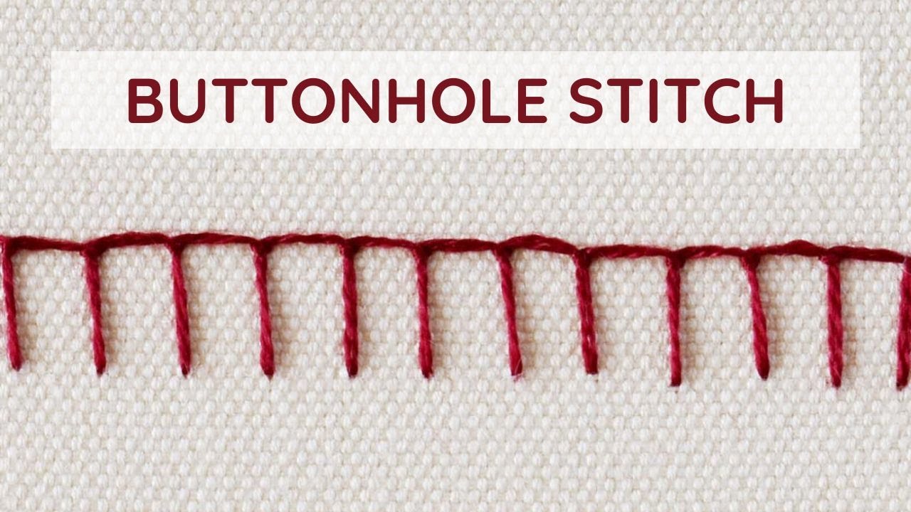 Buttonhole stitch hand embroidery video tutorial
