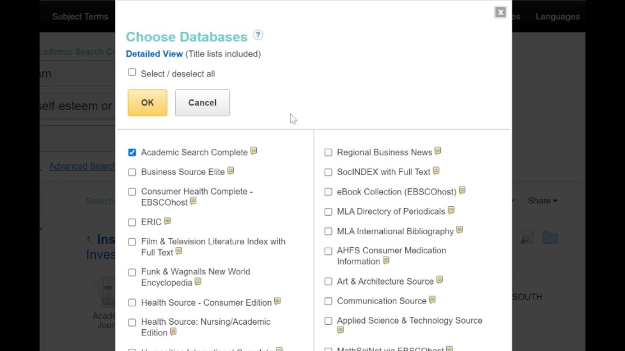Search Multiple EBSCO Databases at the Same Time