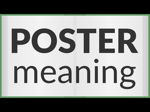 Poster | meaning of Poster