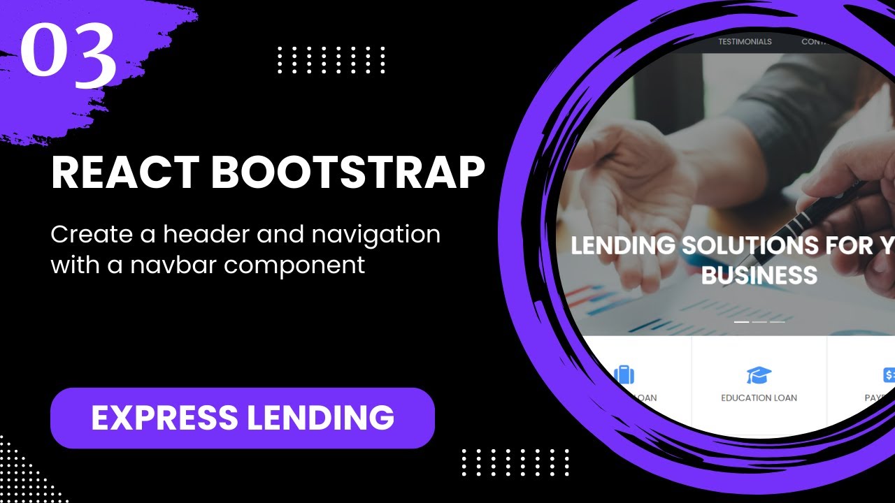 React Bootstrap #3 – Create Header & Navigation with Navbar Component