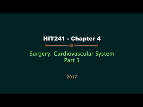 HIT241 Ch 4 - Surgery Cardiovascular System Part 1 (2017)