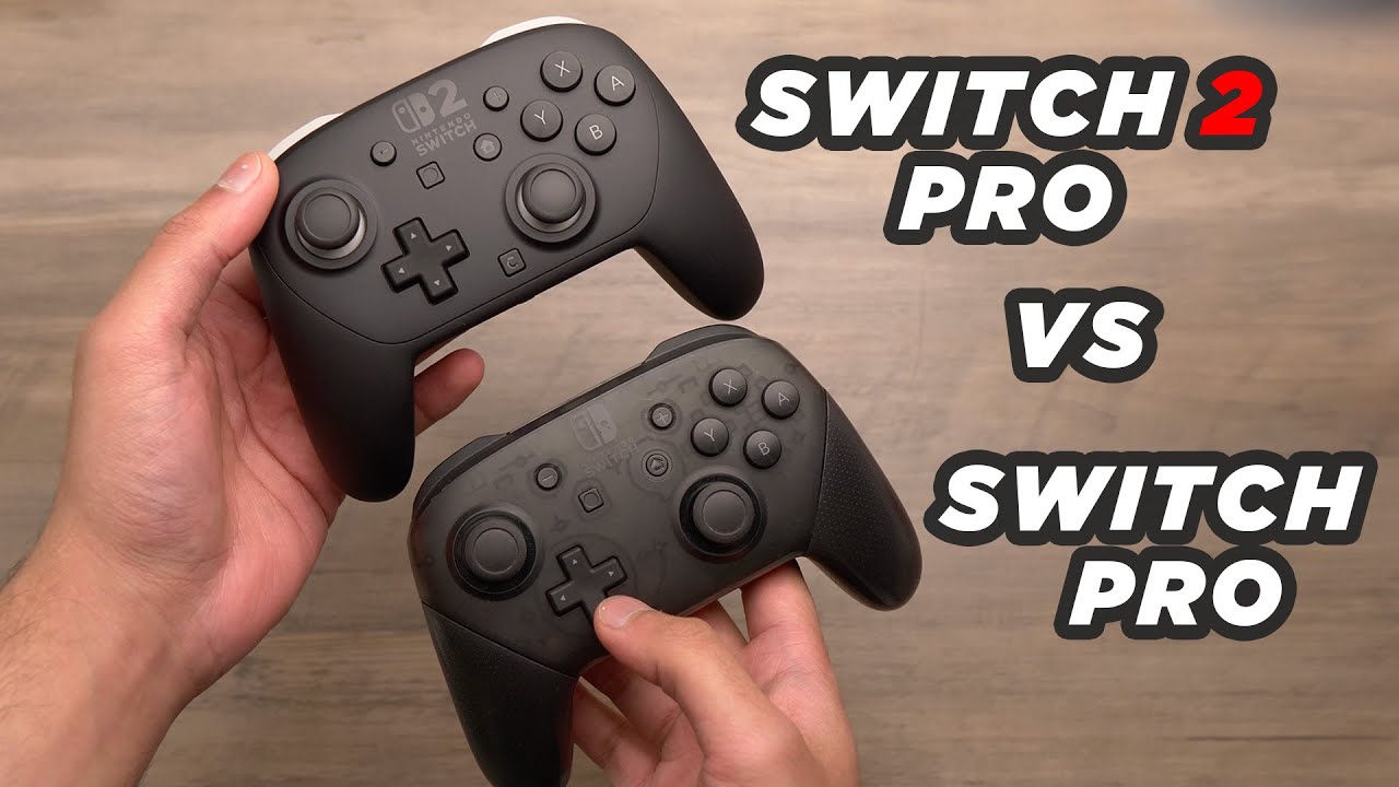 Nintendo Switch 2 PRO Controller VS Switch 1 PRO Controller Comparison