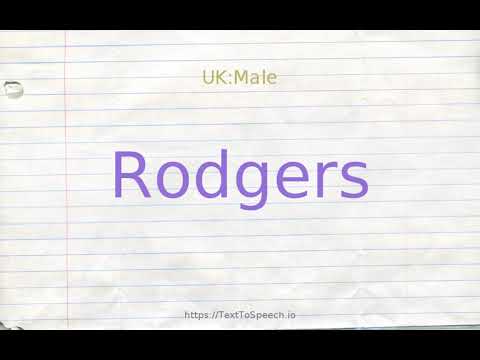 How to pronounce rodgers