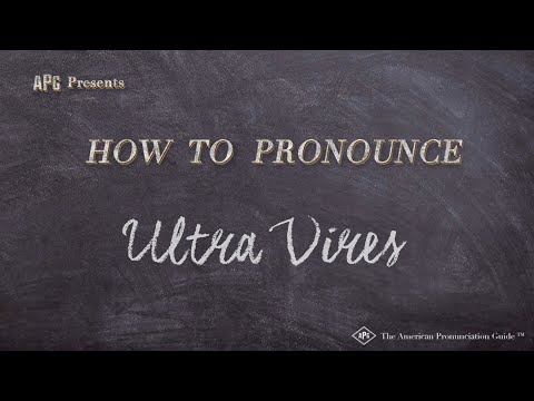 How to Pronounce Ultra Vires (Real Life Examples!)