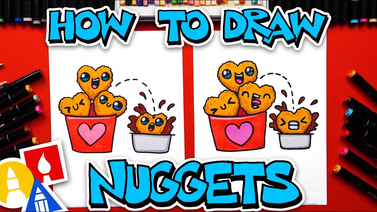 How To Draw Heart-Shaped Chicken Nuggets